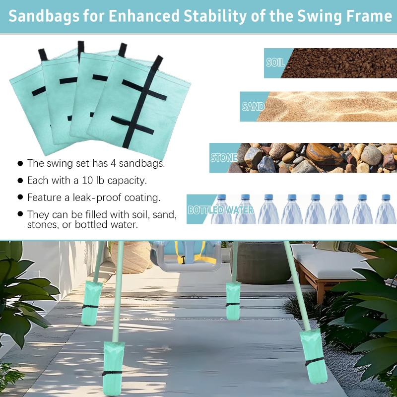 G TALECO GEAR Portable Baby Swing for Infants to Toddler,Swing Sets for ...