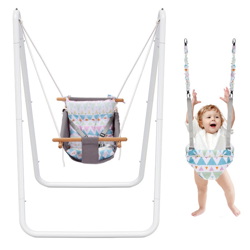2 in 1 Baby Jumper & Toddler Swing, Baby Hammock Swing with 5-Point ...